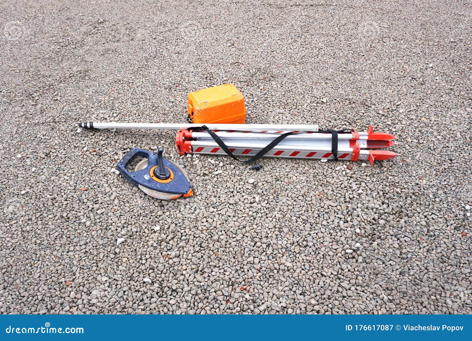 Tools for marking the site editorial photography. Image of construction ...