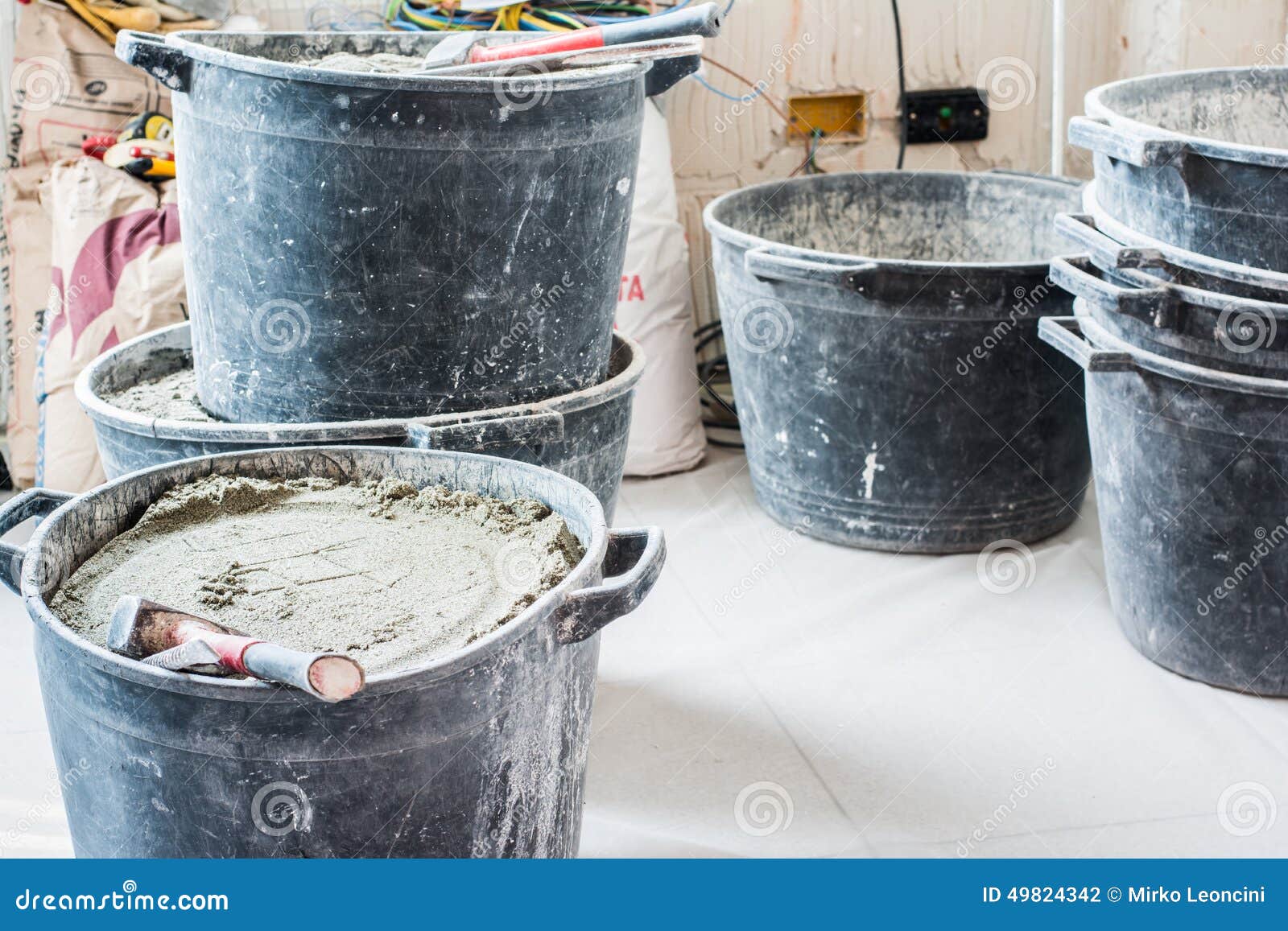 Tools of the mason stock photo. Image of bricklayer, build - 49824342