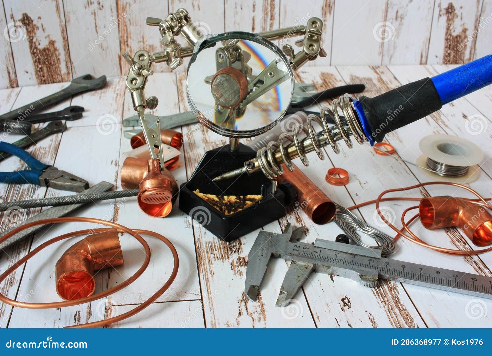 Tools and Materials for Copper Soldering Stock Image - Image of knob ...