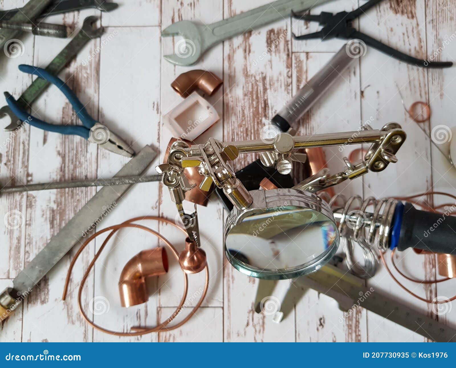 Tools and Materials for Copper Soldering Stock Image - Image of machine ...