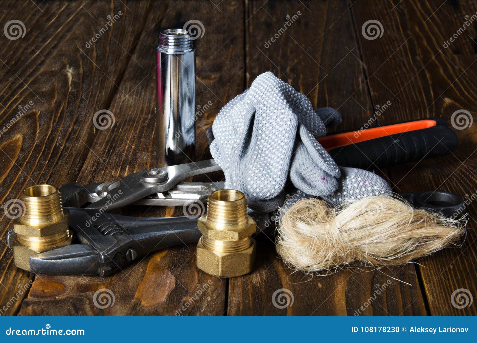 Tools and Materials for Repair of Water Supply Stock Photo - Image of ...