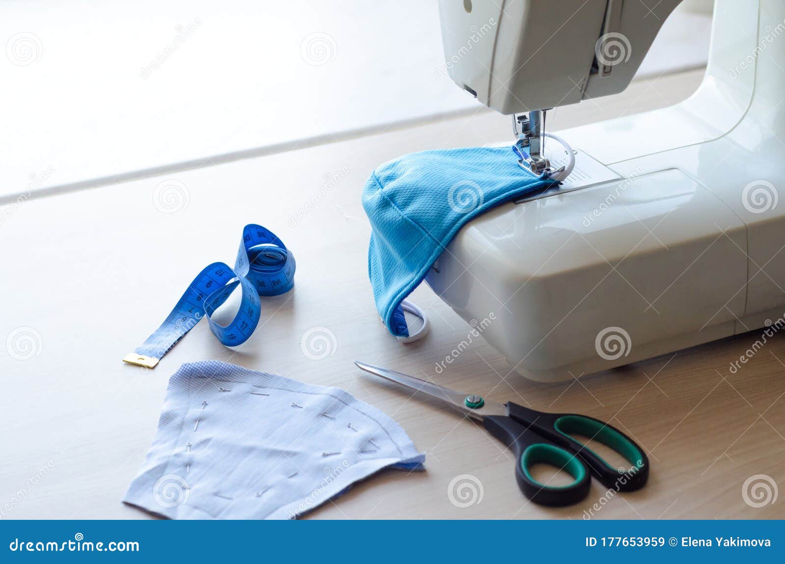 Tools and Materials for Sewing an Individual Protective Mask Stock ...