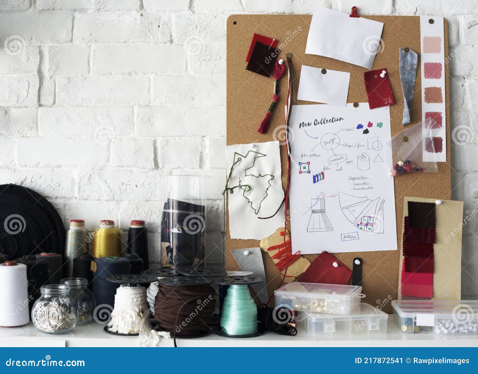 Tools and Materials Used for Fashion Design Stock Image - Image of ...