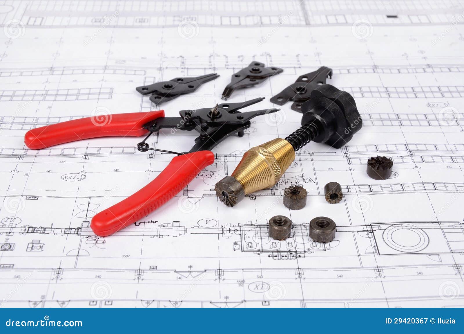 Tools and Mechanisms Detail Stock Image - Image of instrument, table ...