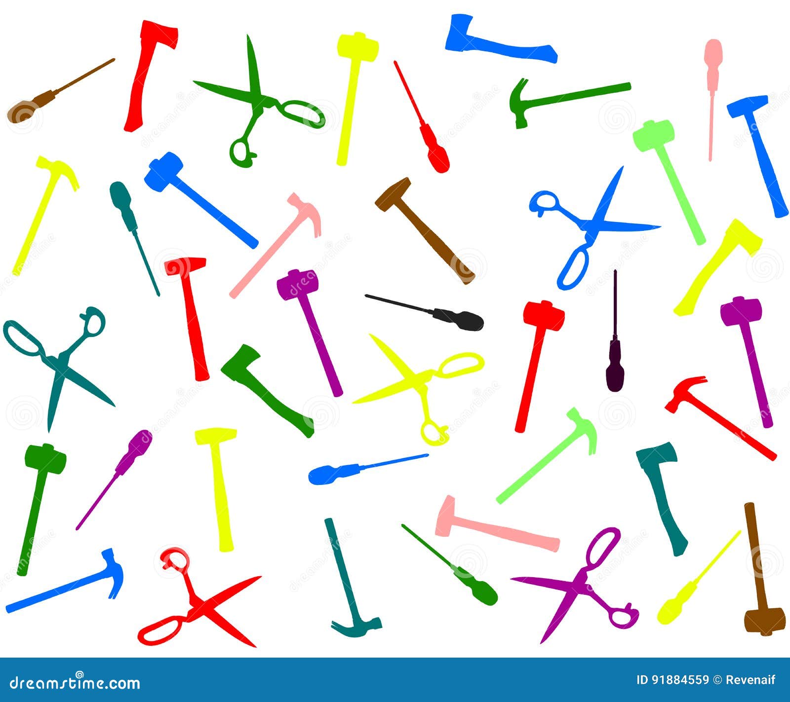 Tools in Mess stock illustration. Illustration of equipment - 91884559