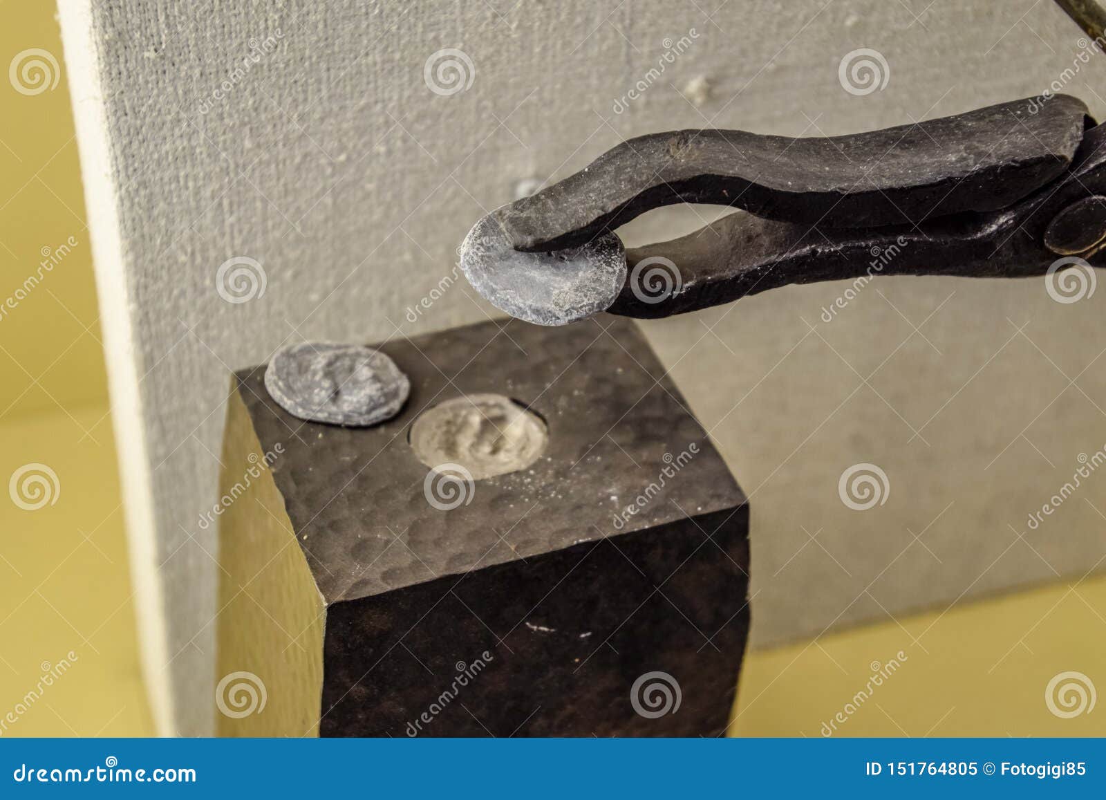 Tools for Minting Coins. Anvil and Vice Editorial Image - Image of game ...