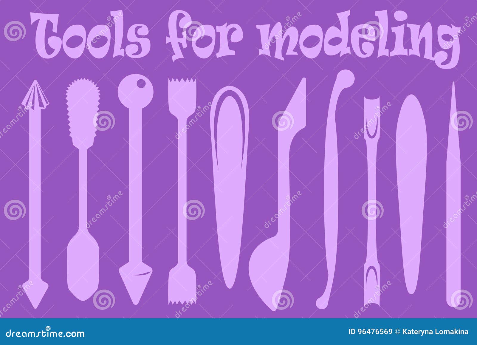 Tools for modeling stock illustration. Illustration of plasticine ...