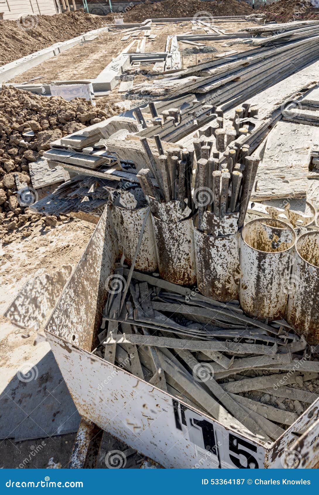 Tools Needed To Make a New Home Foundation Stock Image - Image of ...