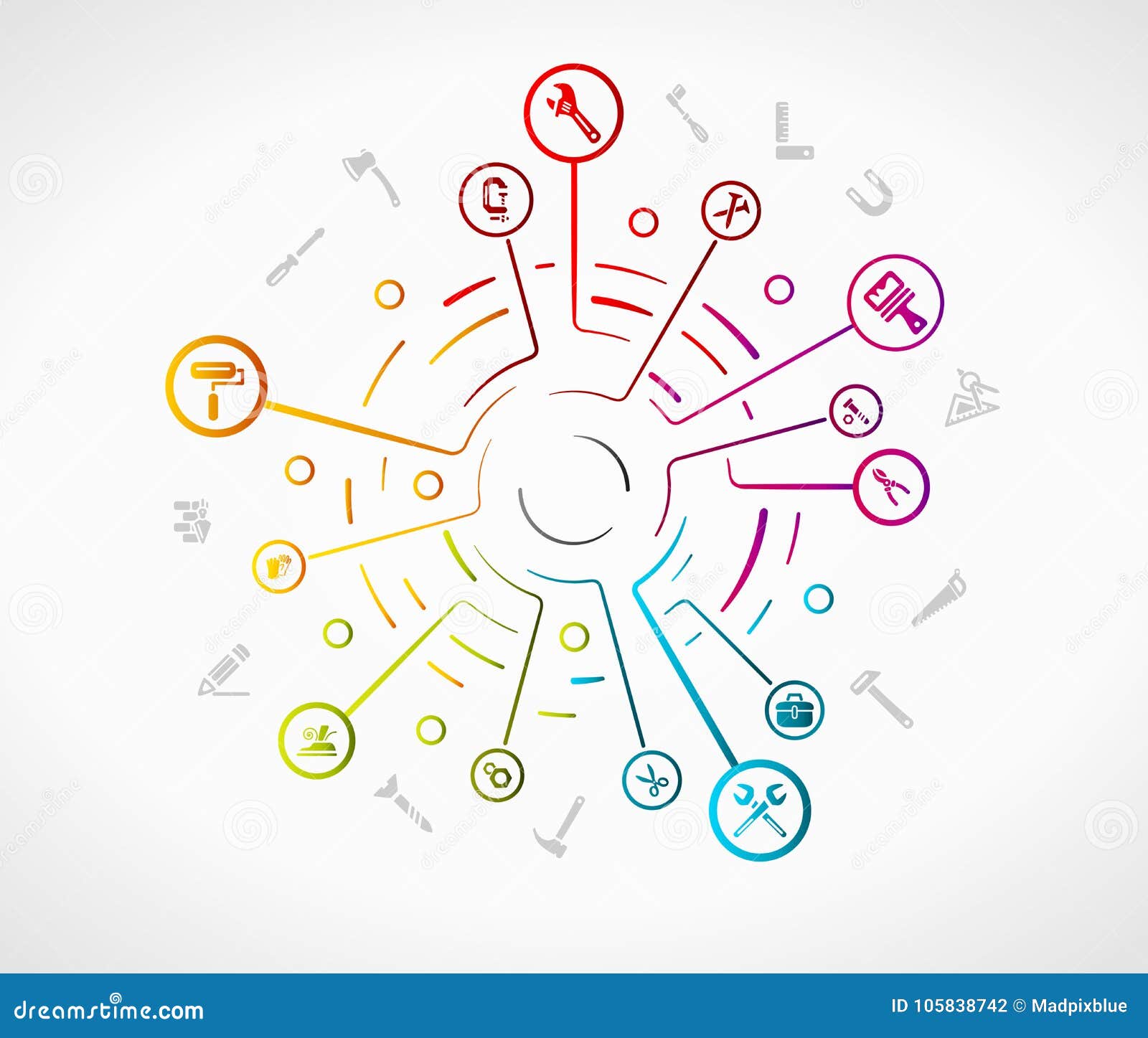 Tools network stock vector. Illustration of abstract - 105838742