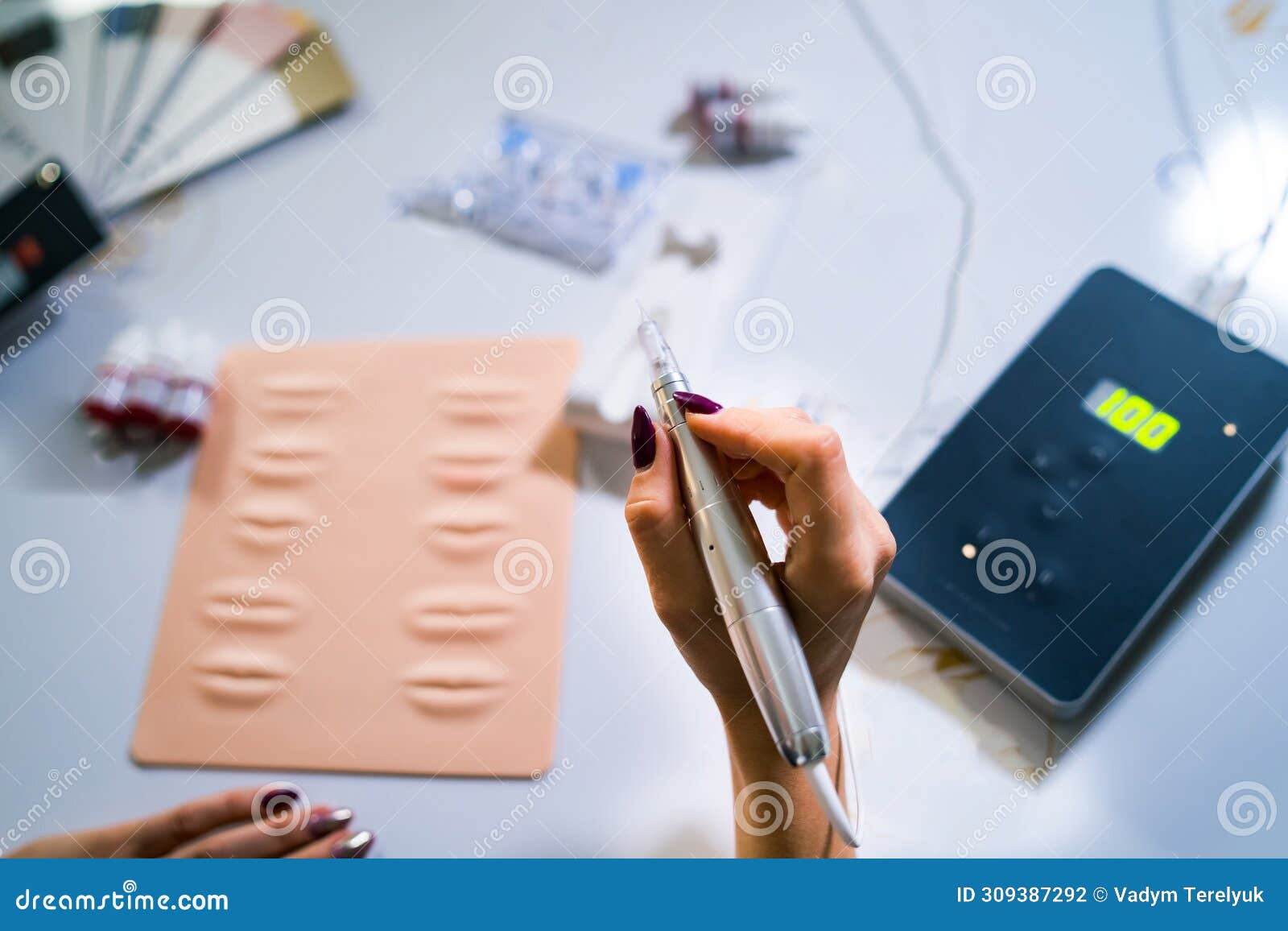 Tools for New Technologies in Permanent Make-up. Lip Tatoo. Instruments ...