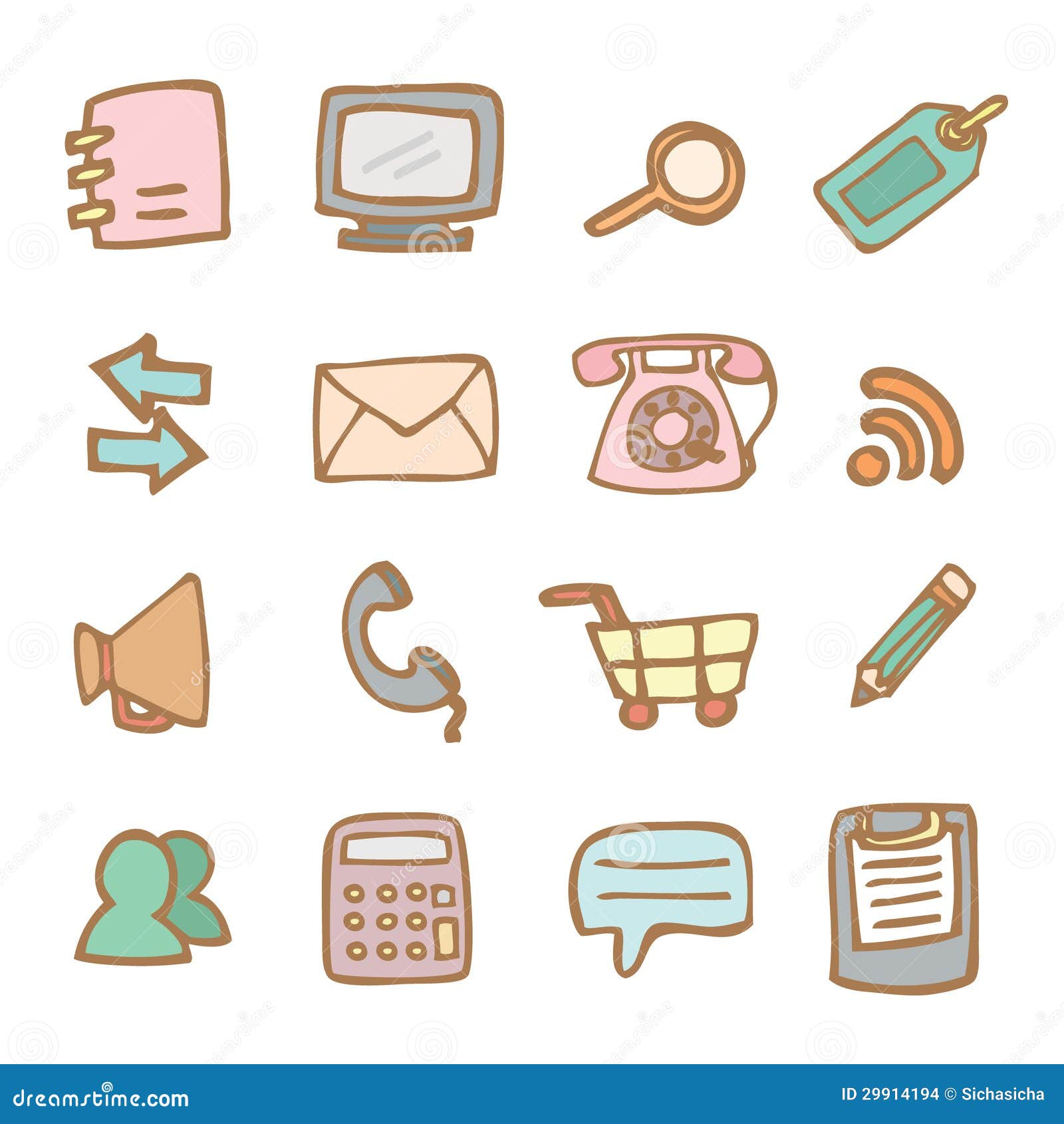 Tools and Objects for Office Supply Stock Vector - Illustration of ...