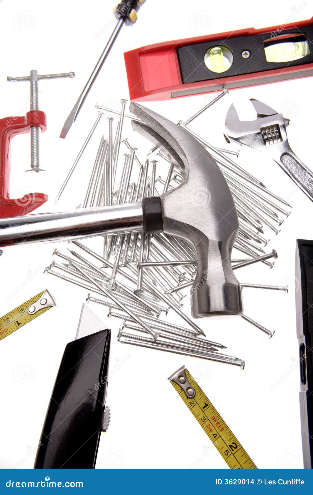 Tools over white stock photo. Image of items, close, renovation - 3629014