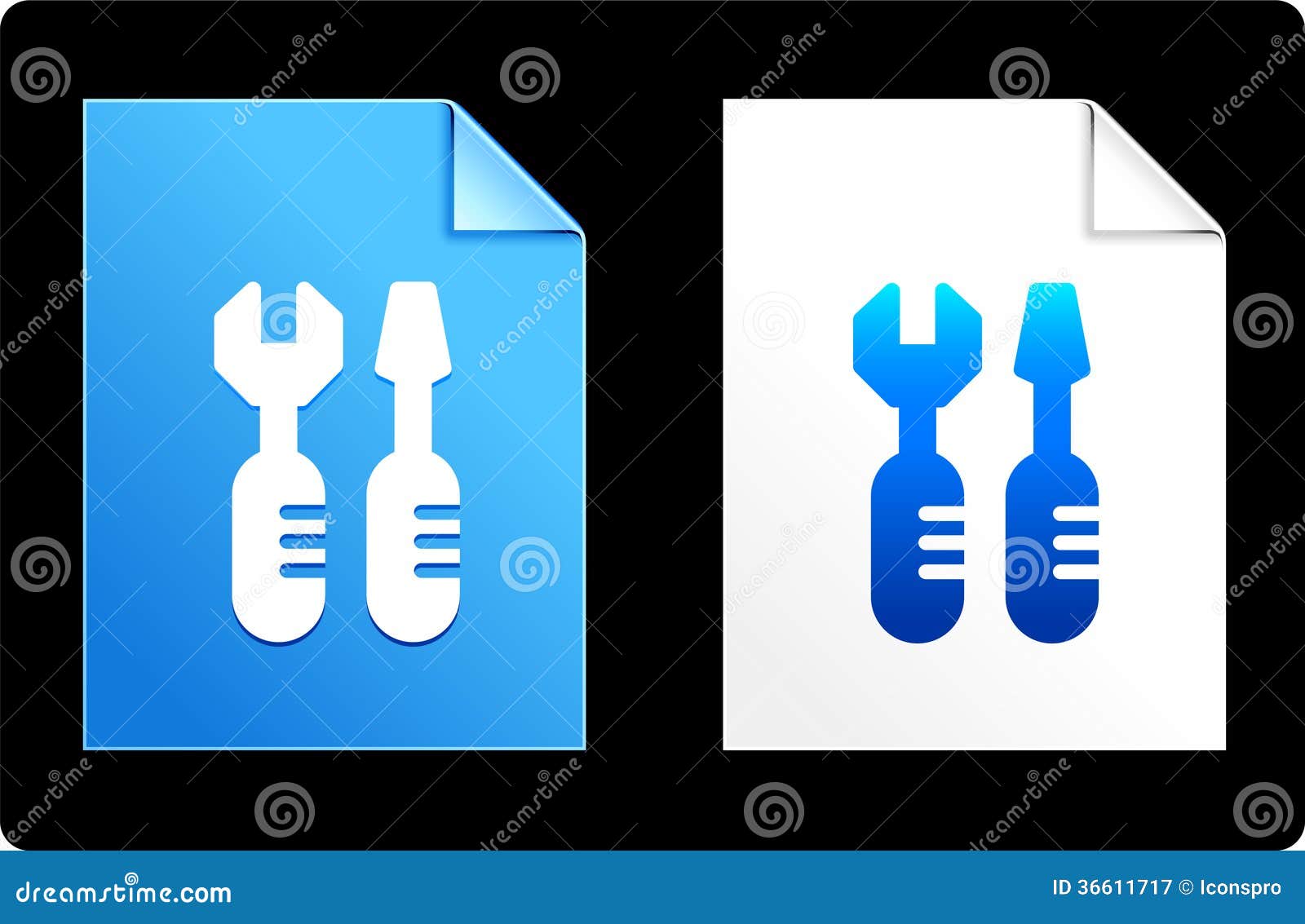 Tools on Paper Set stock illustration. Illustration of element - 36611717