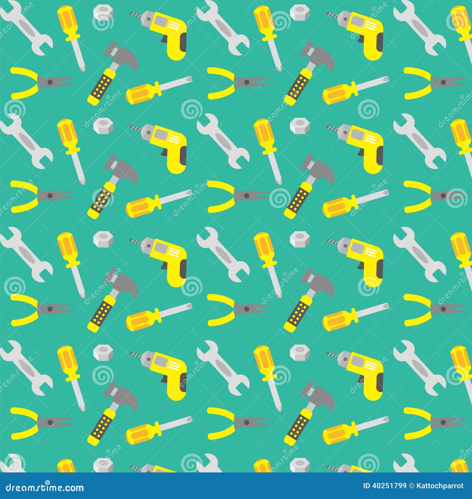 Tools pattern stock vector. Illustration of measure, brushes - 40251799