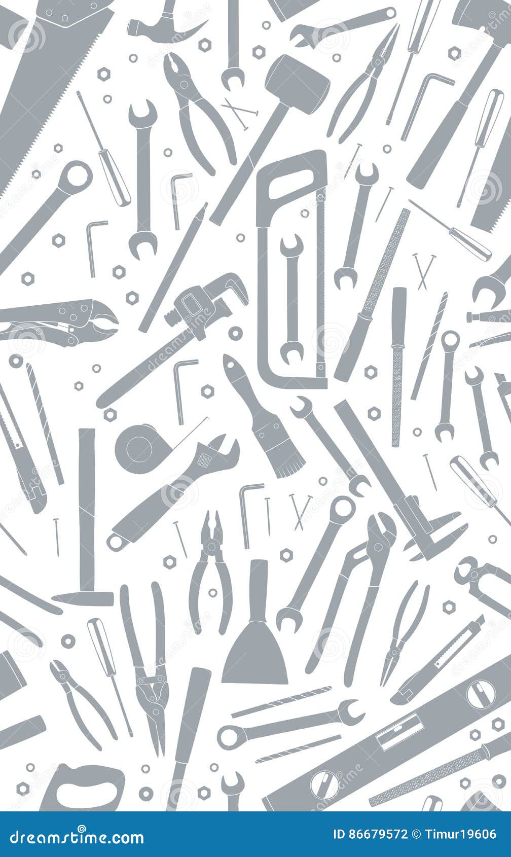 Tools pattern stock vector. Illustration of elements - 86679572