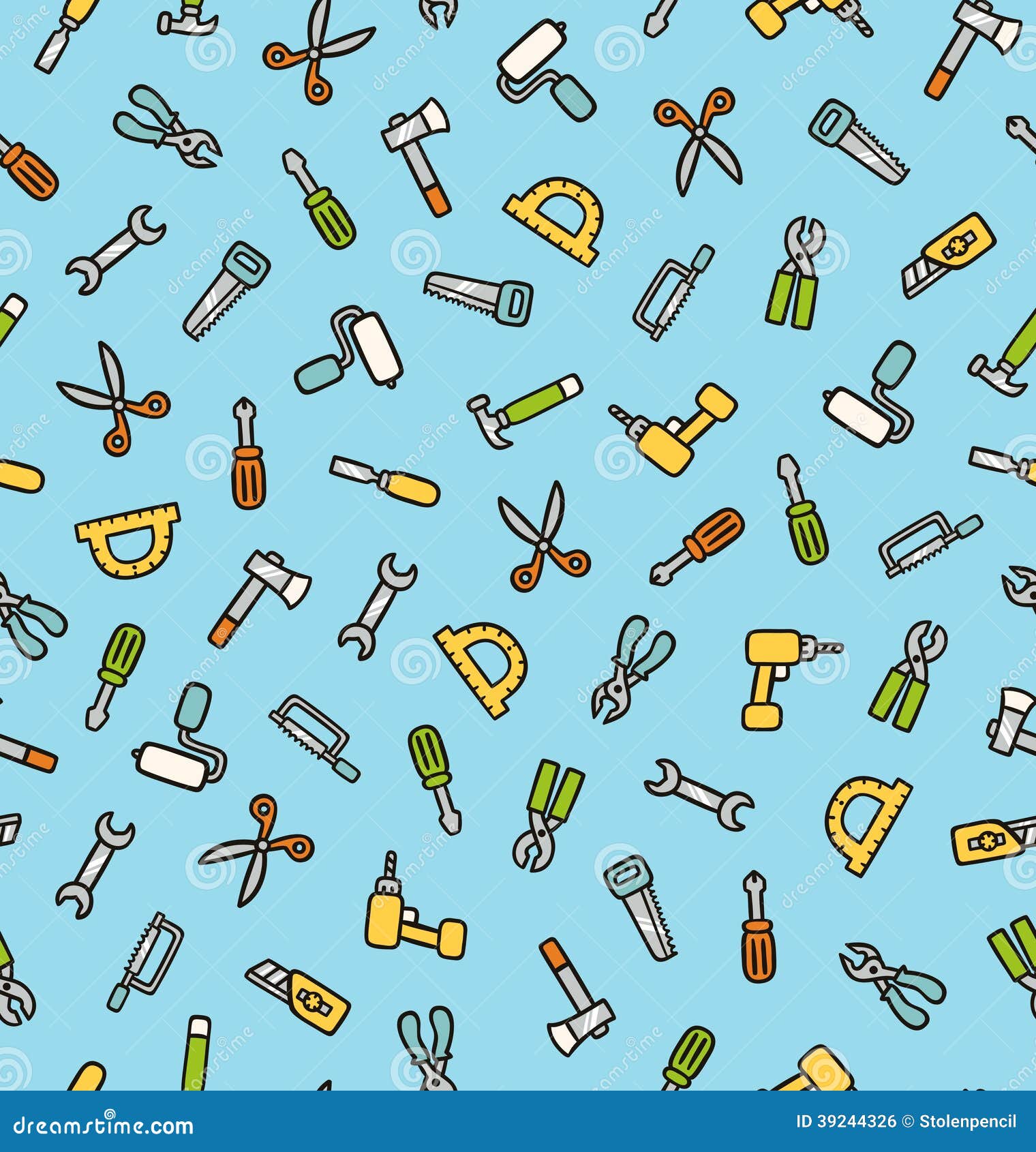 Tools Pattern Stock Vector - Image: 39244326