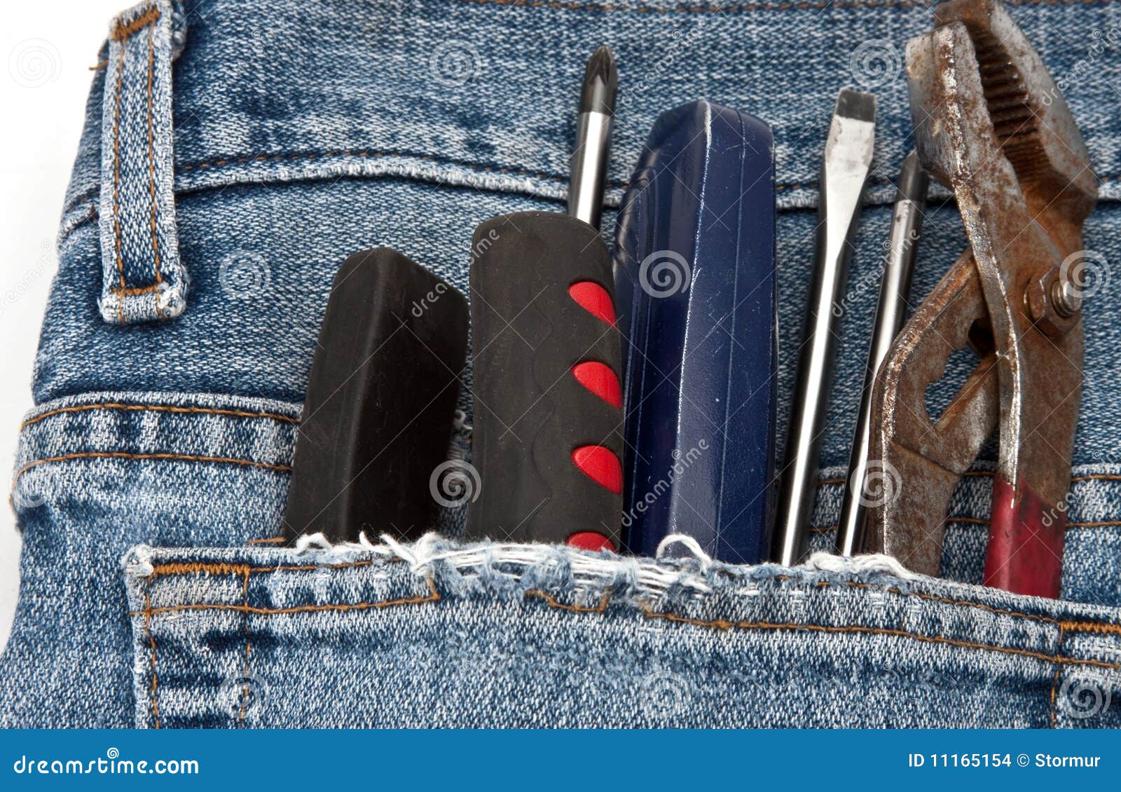 Tools in pocket stock photo. Image of object, heavy, equipment - 11165154