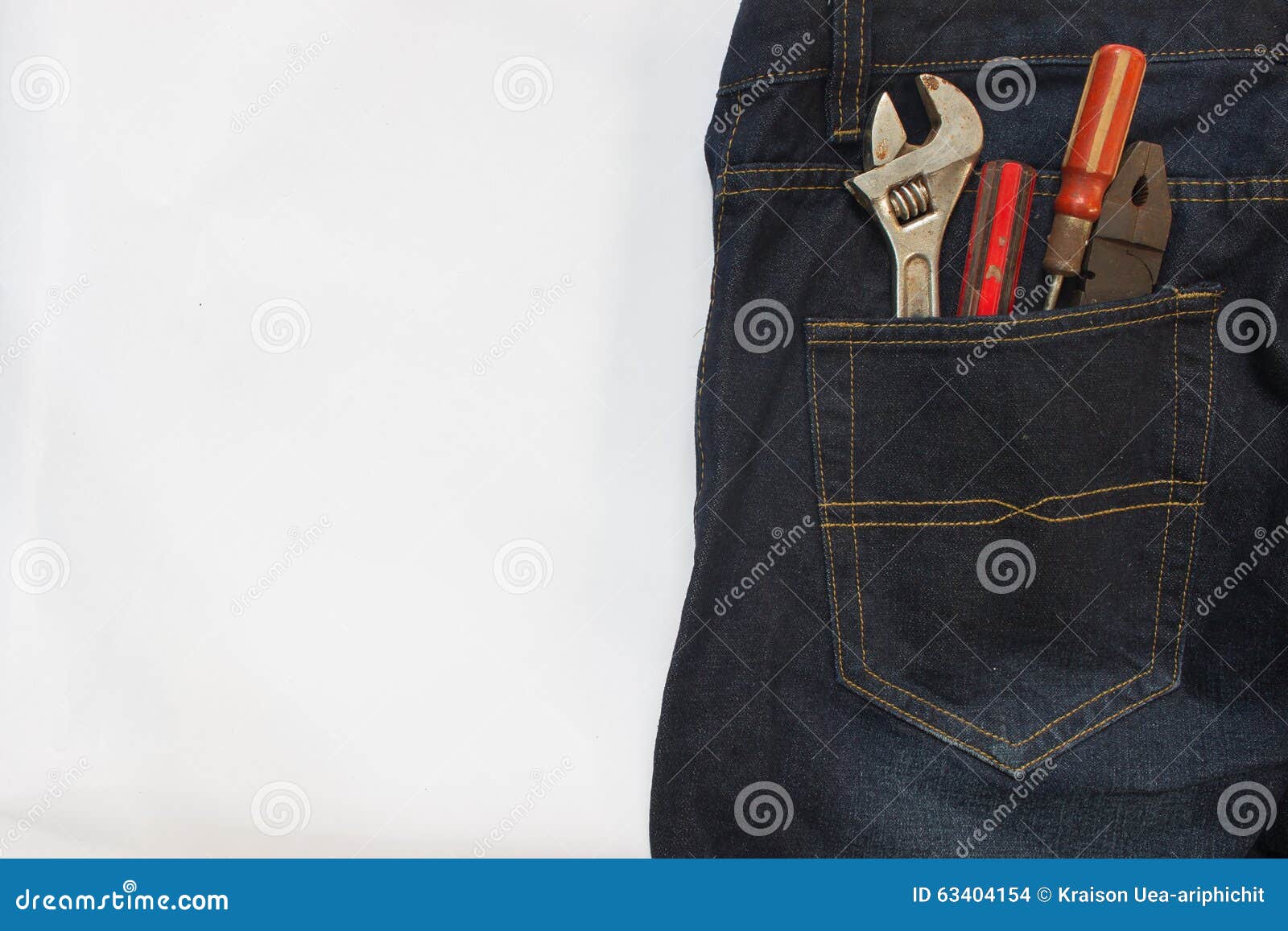 Tools in pocket stock photo. Image of shop, plastic, close - 63404154