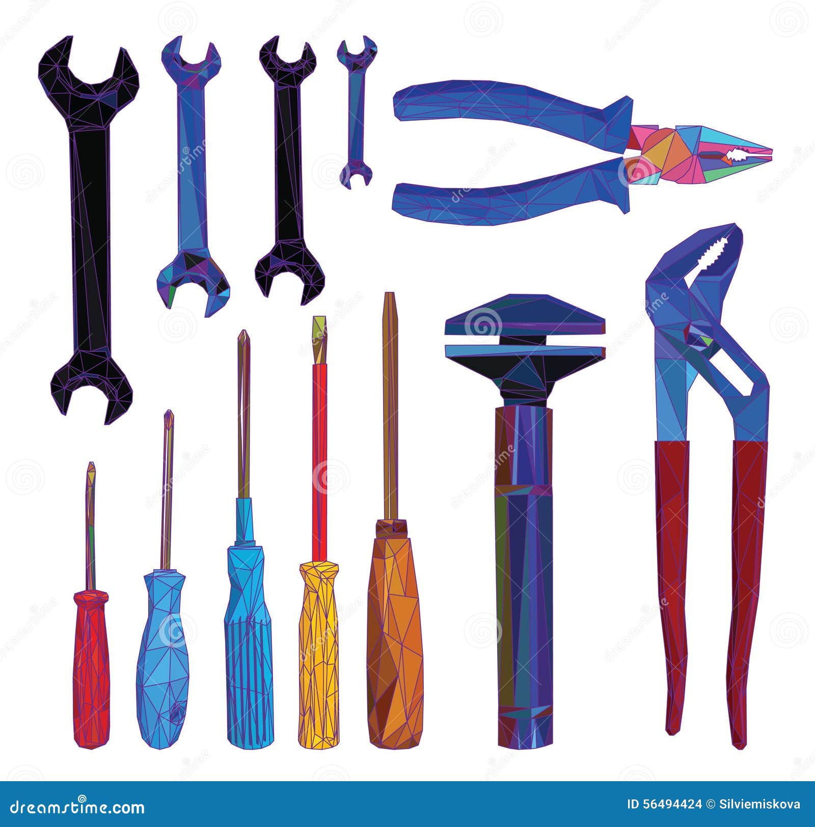 Tools polygon design stock vector. Illustration of background - 56494424