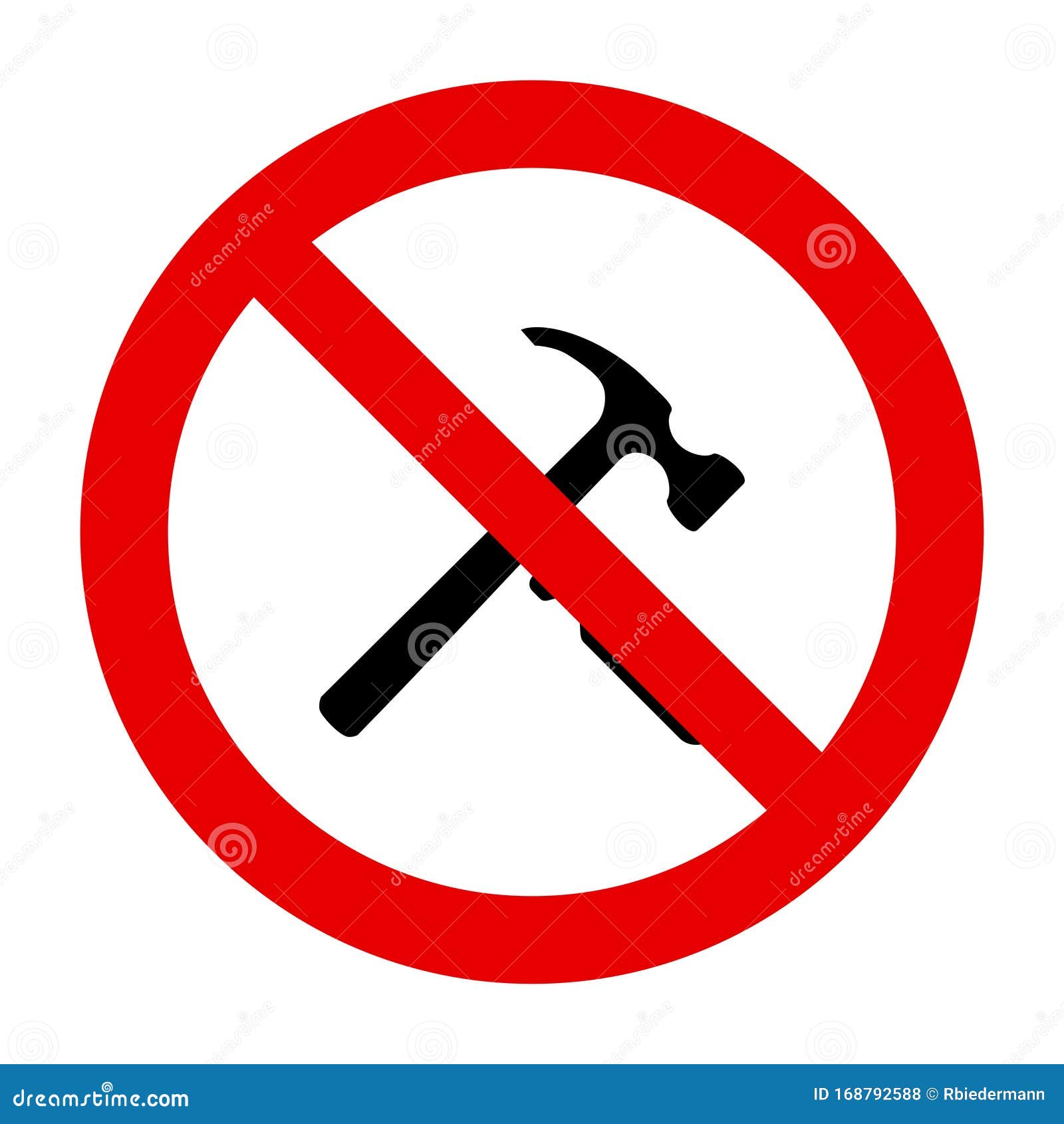 Tools and prohibition sign stock vector. Illustration of hardware ...
