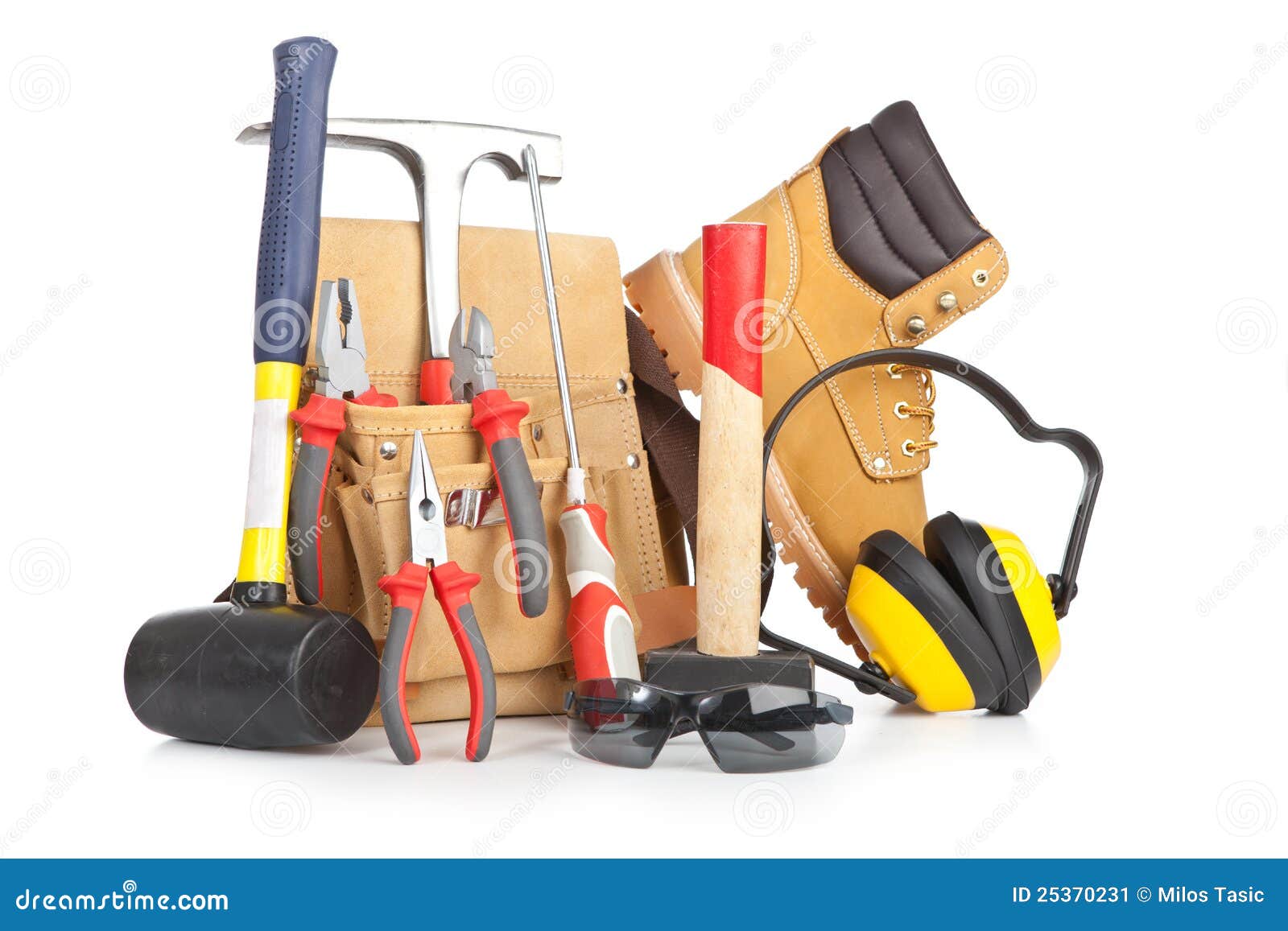 Tools and Protective Equipment Stock Image - Image of isolated ...