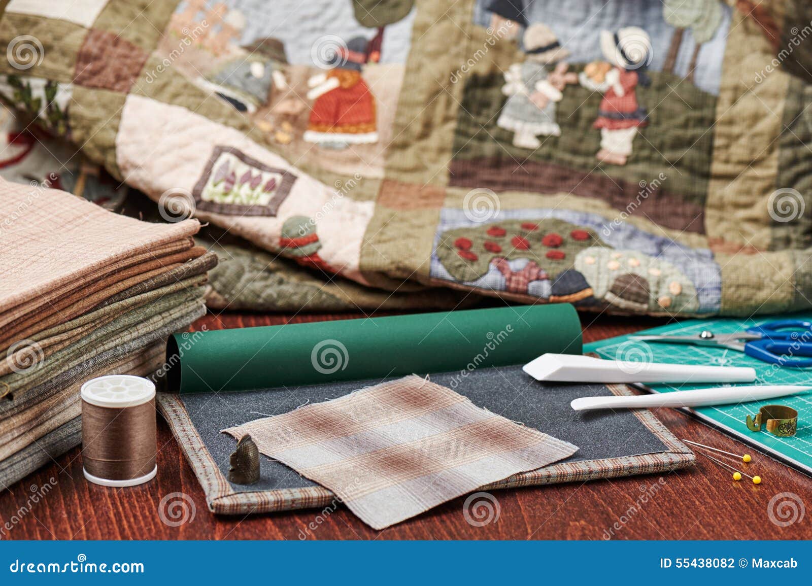 Tools for Quilt Applique stock photo. Image of fashion - 55438082