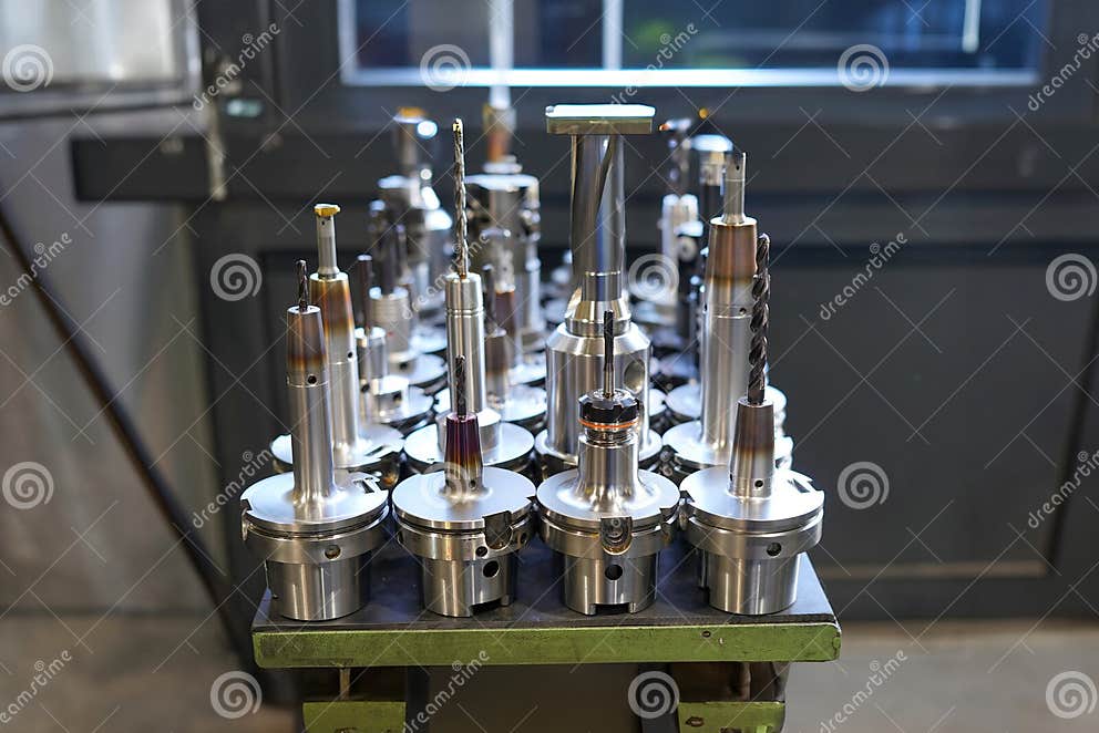 Tools on a Rack for Working on a CNC Milling Machine Stock Image ...