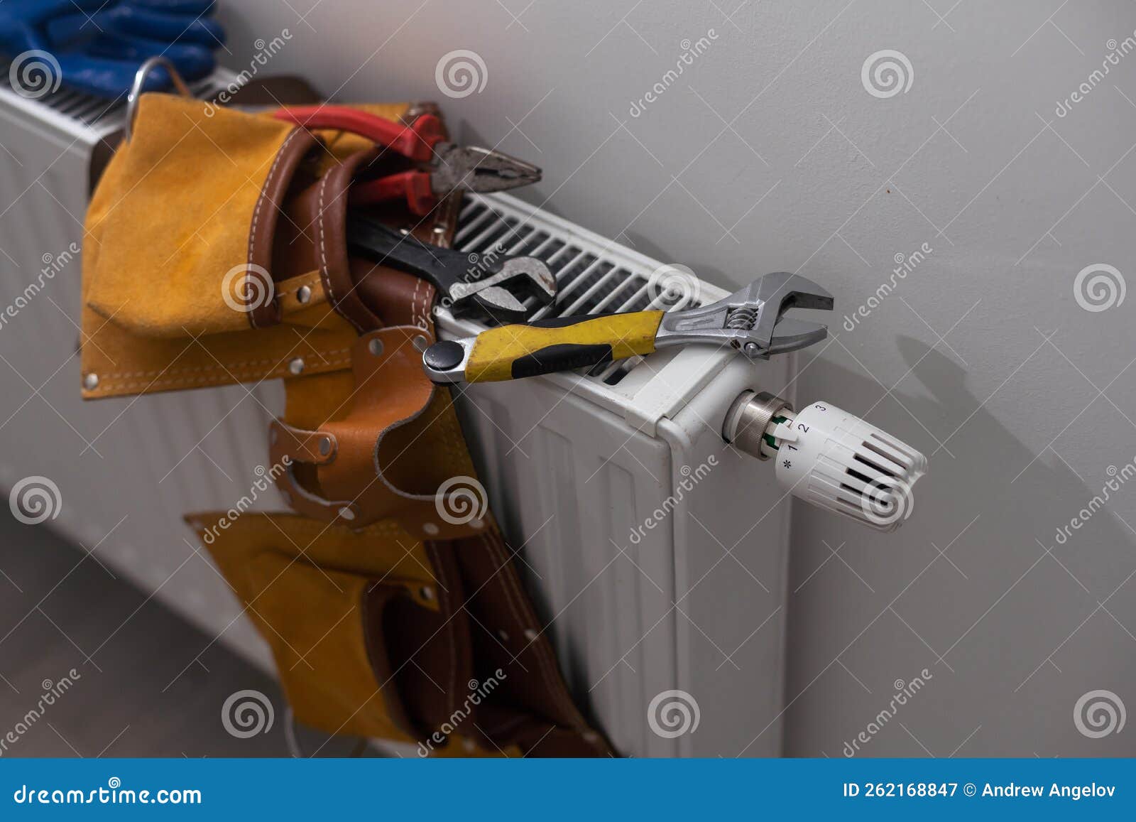Tools on the Radiator Close Up. Stock Image - Image of house, retro ...