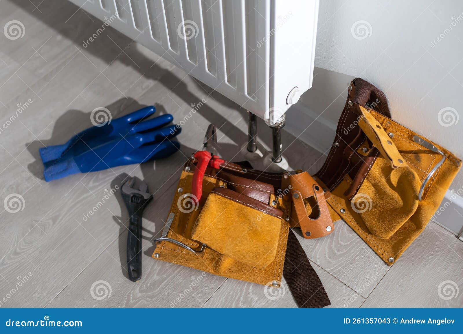 Tools on the radiator heat stock image. Image of vent - 261357043