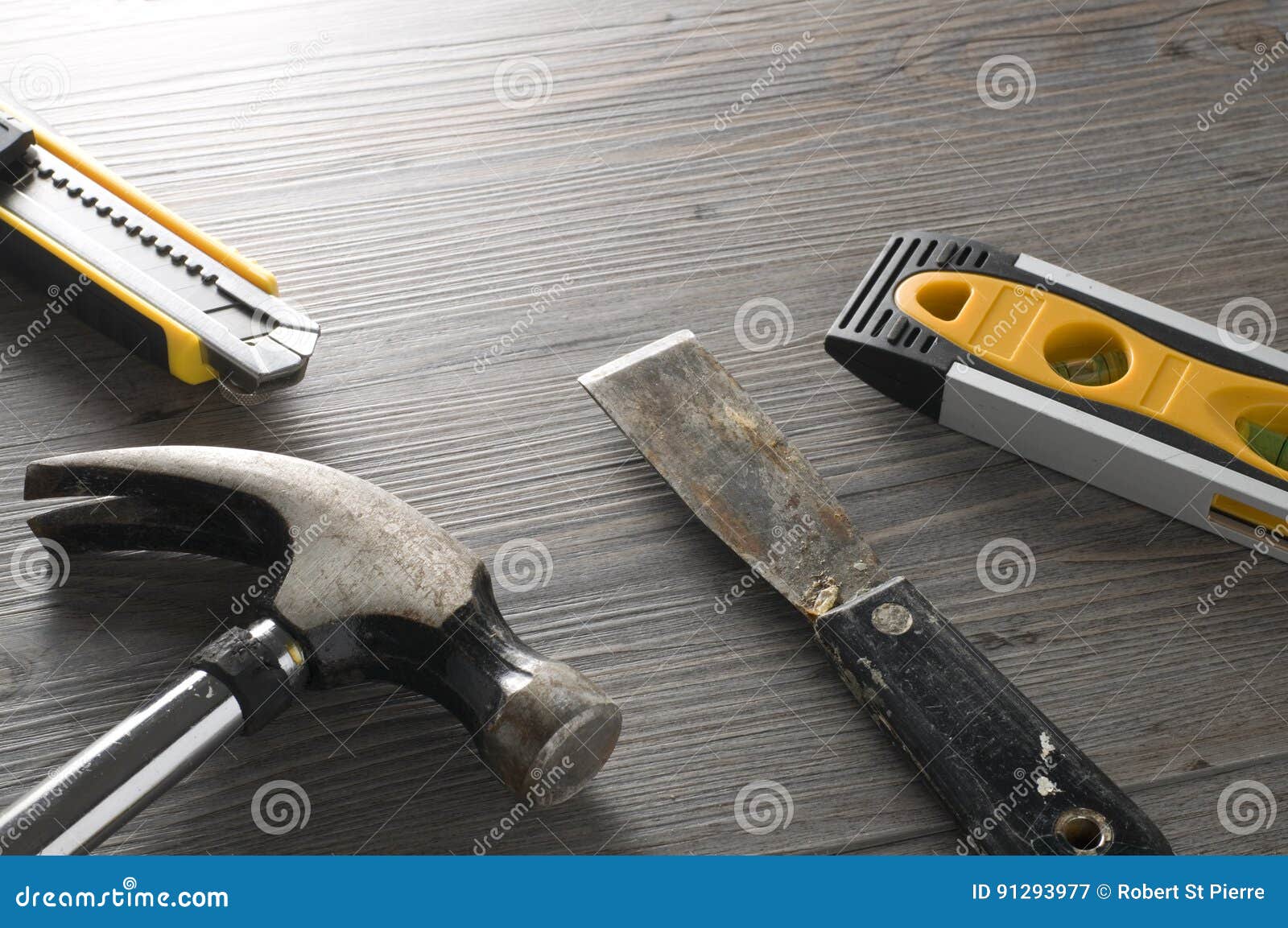 Hammer And Scraper Tools Removing Paint Royalty-Free Stock Photo ...