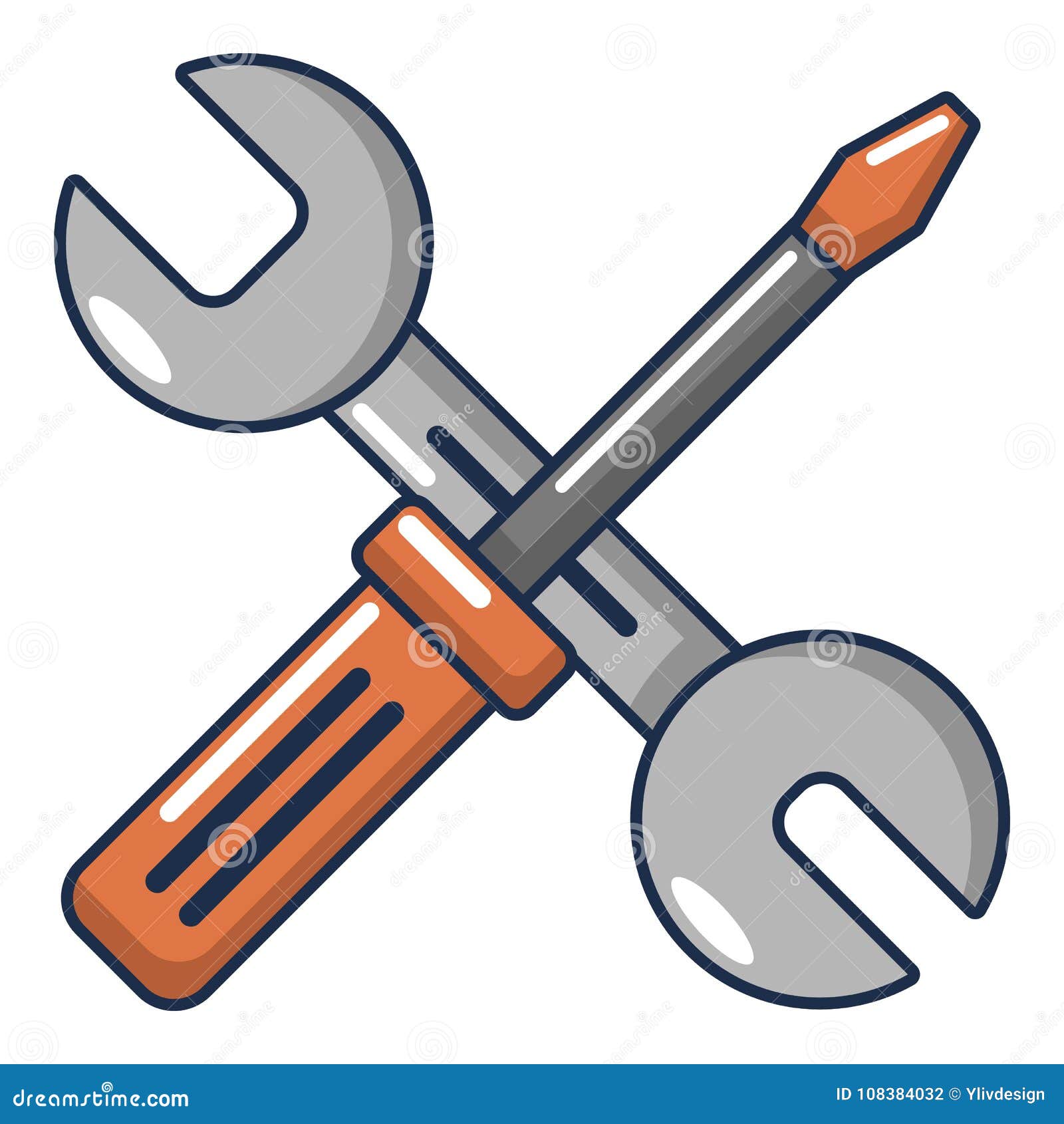 Tools Repair Icon, Cartoon Style. Stock Vector - Illustration of sign ...