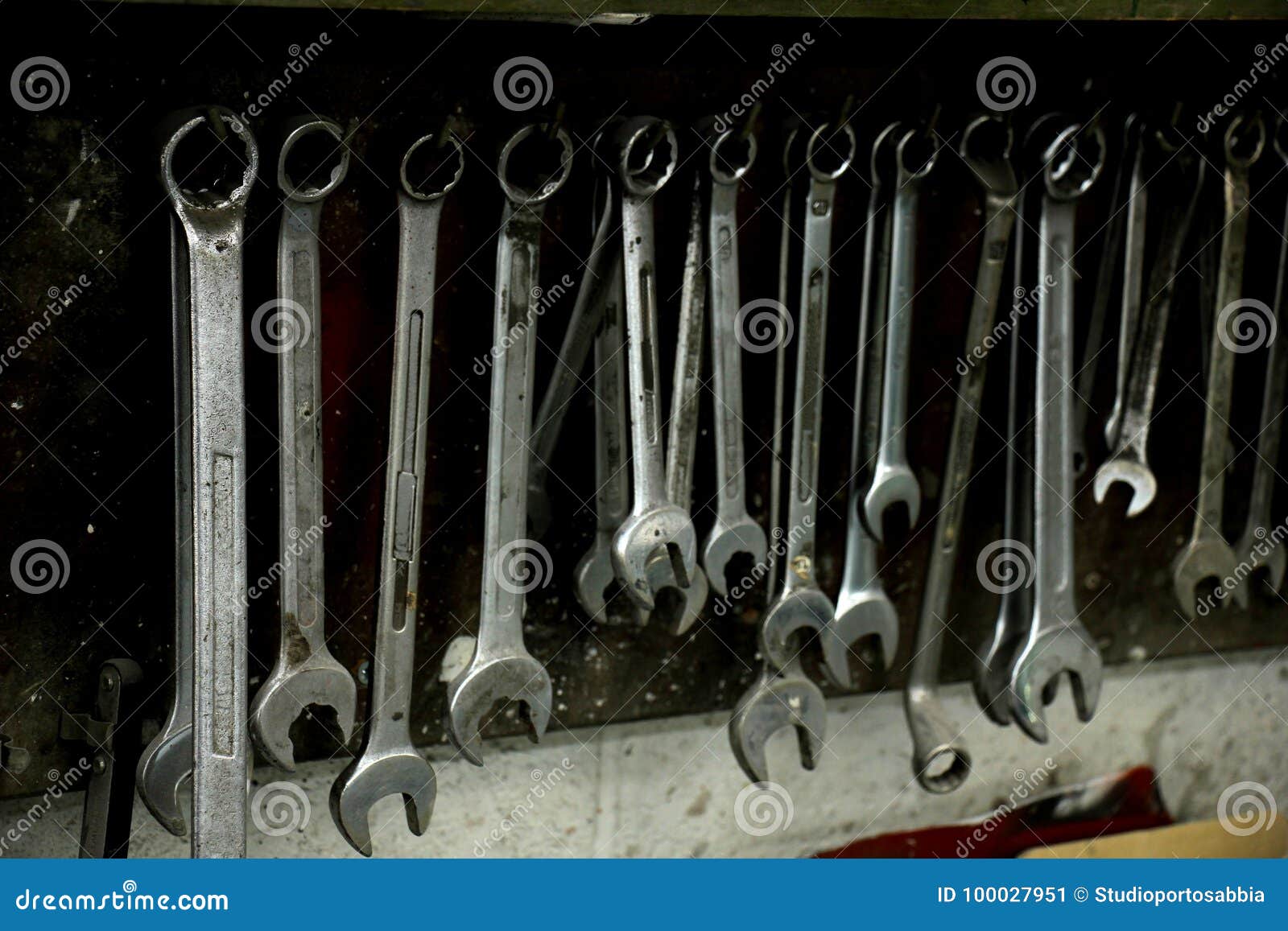 Tools in a repair shop stock image. Image of automotive - 100027951