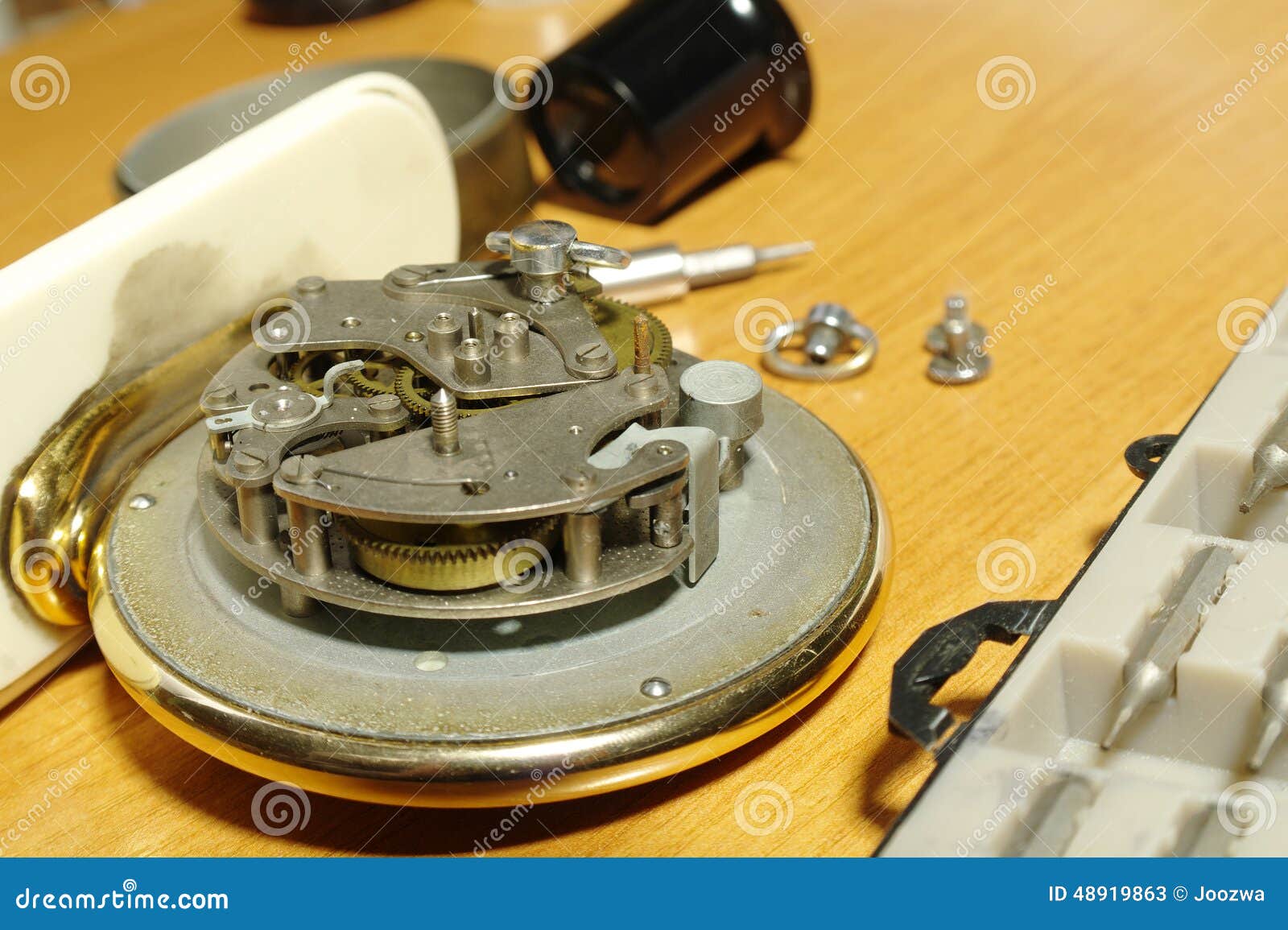 Tools for repairing clock stock image. Image of antique - 48919863