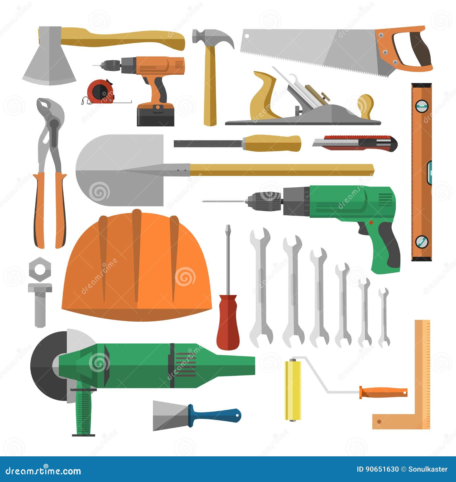 Tools for Repairing Vector Colorful Poster on White Stock Vector ...