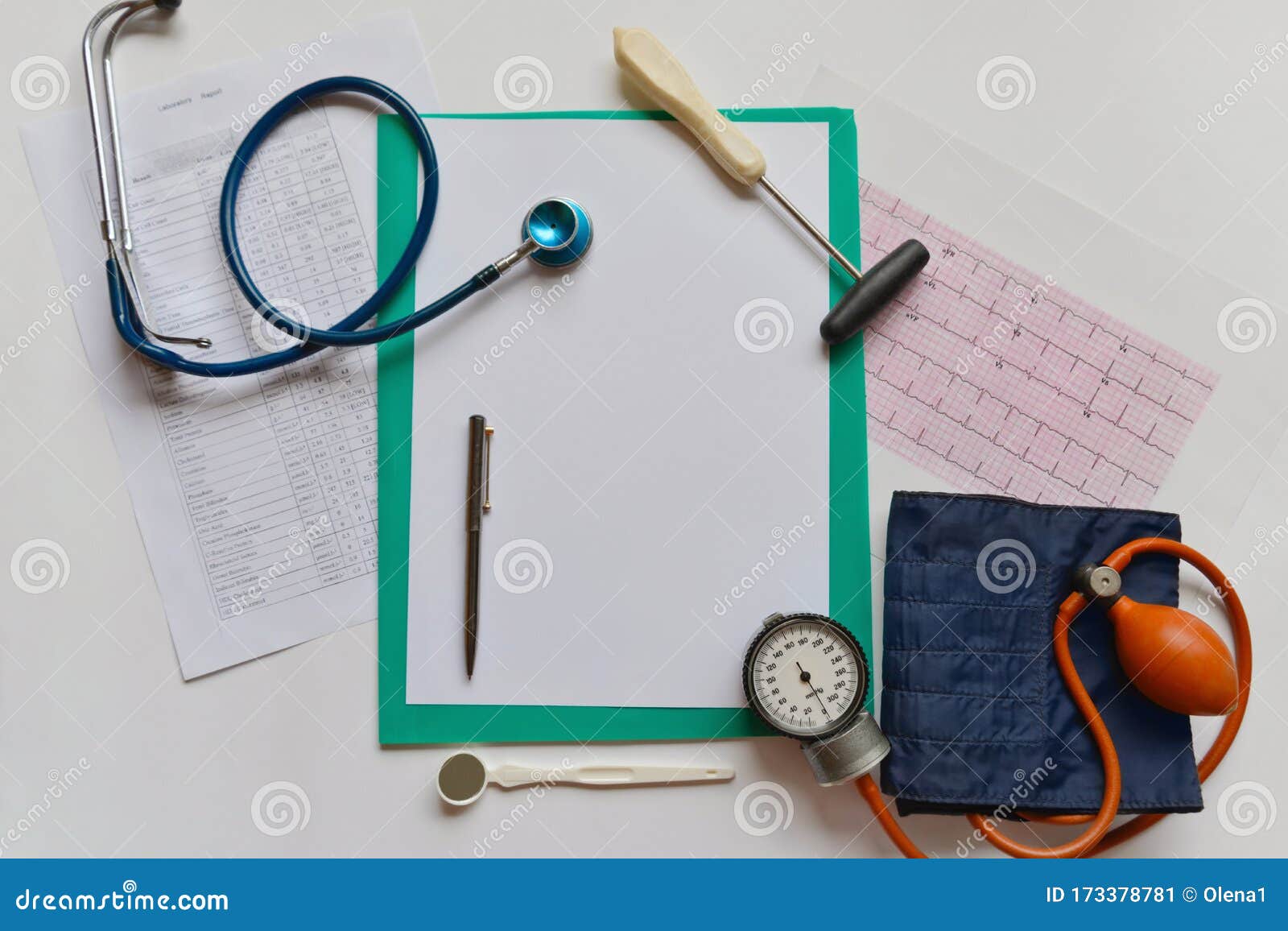 Initial Medical Examination Stock Image - Image of records, medicine ...