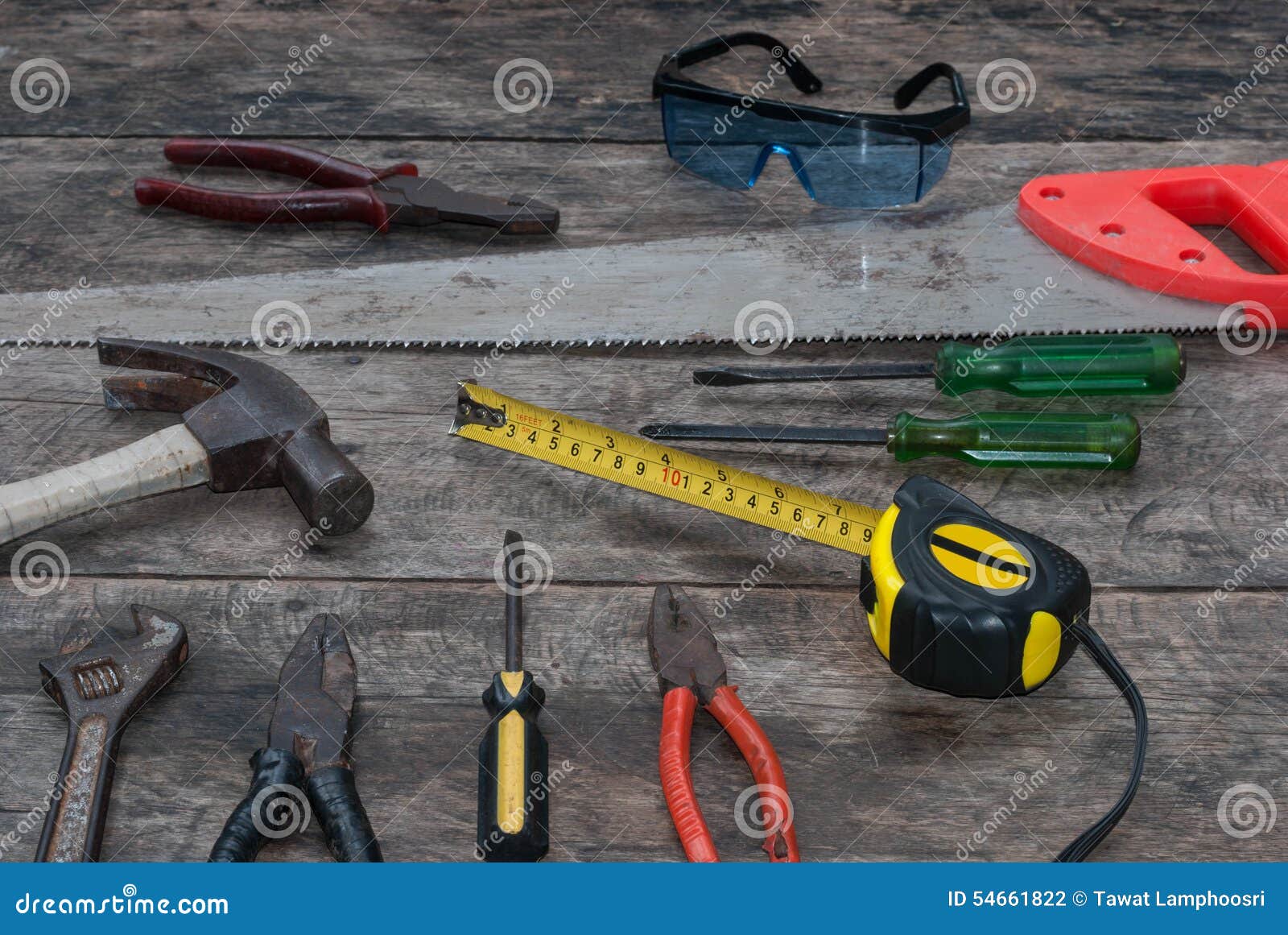 Tools Rustic Wood Background Royalty-Free Stock Photo | CartoonDealer ...