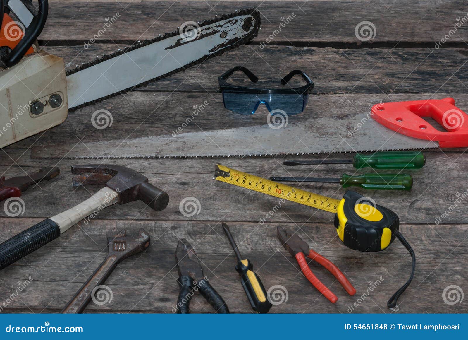 Tools Rustic Wood Background Royalty-Free Stock Photo | CartoonDealer ...
