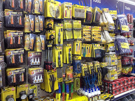 Tools for sale in a store. editorial stock photo. Image of display ...
