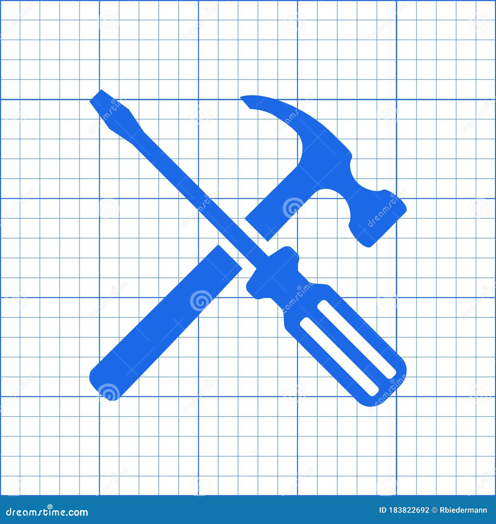 Tools and scale paper stock vector. Illustration of squared - 183822692
