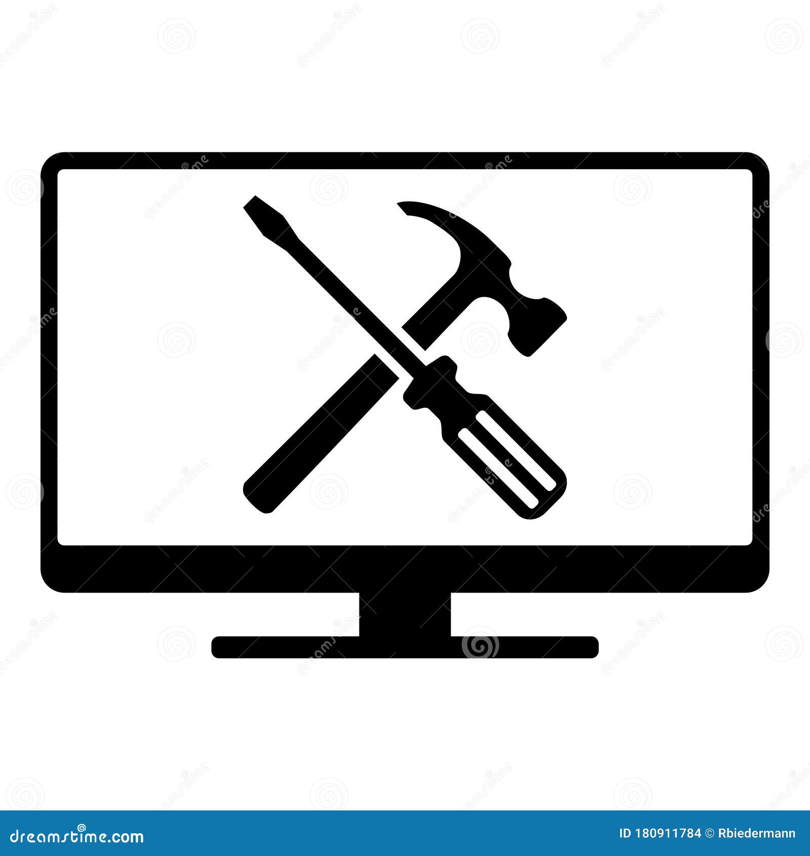 Tools and screen stock vector. Illustration of display - 180911784