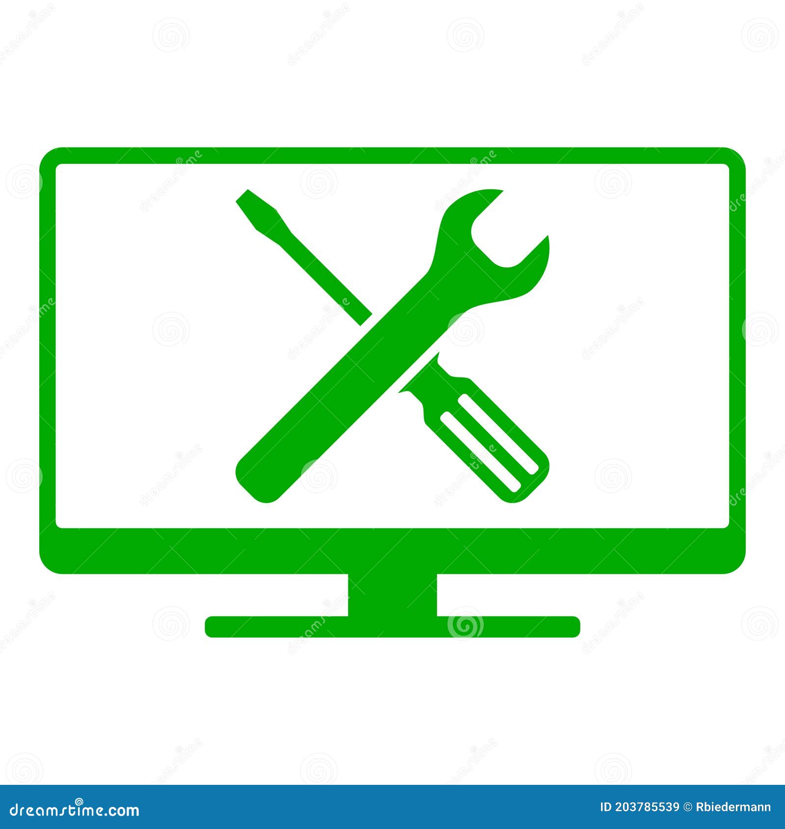 Tools and screen stock vector. Illustration of icon - 203785539
