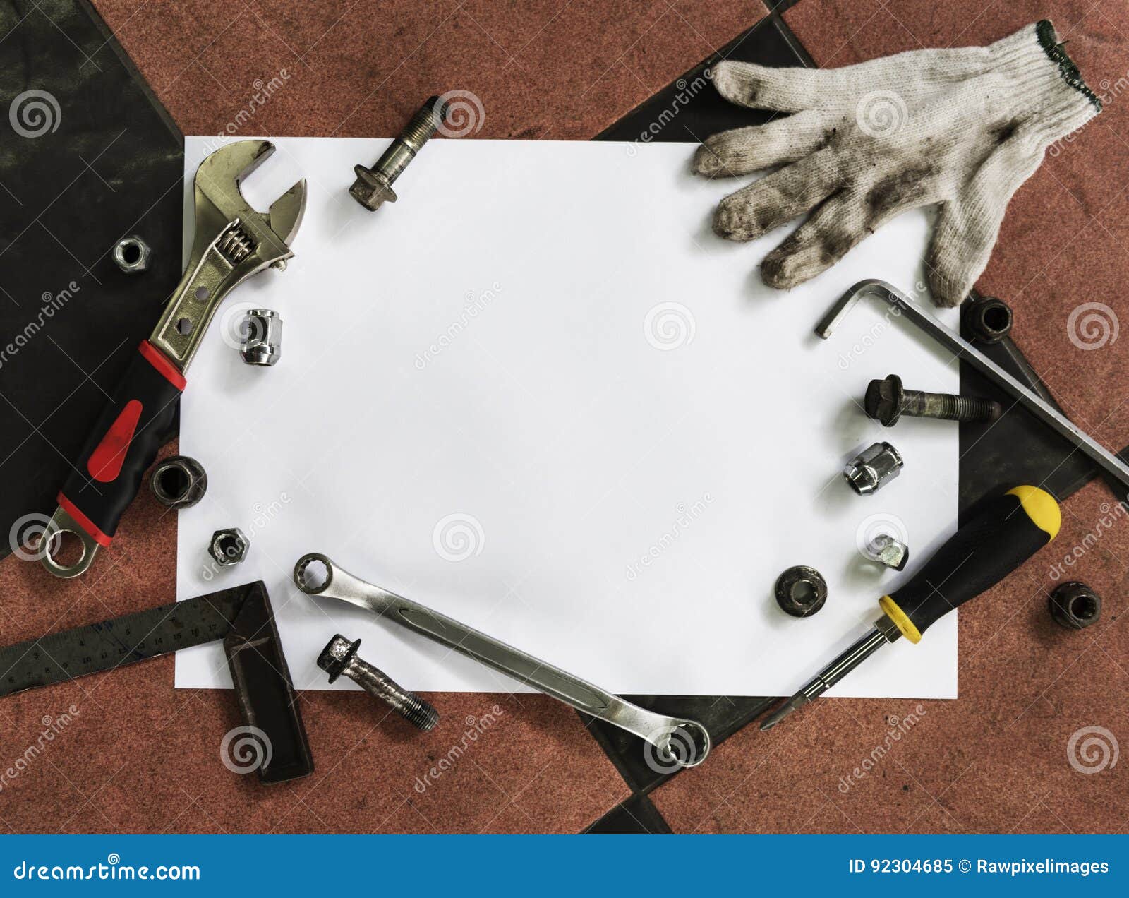 Tools Nails Bolts Mechanical Grease Concept Stock Image - Image of ...
