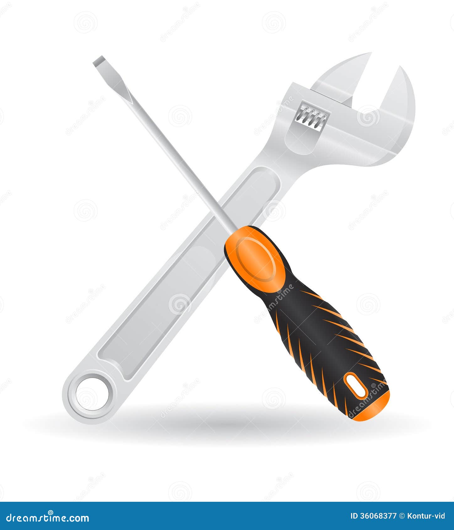 Tools Screwdriver and Wrench Icons Vector Il Stock Vector ...