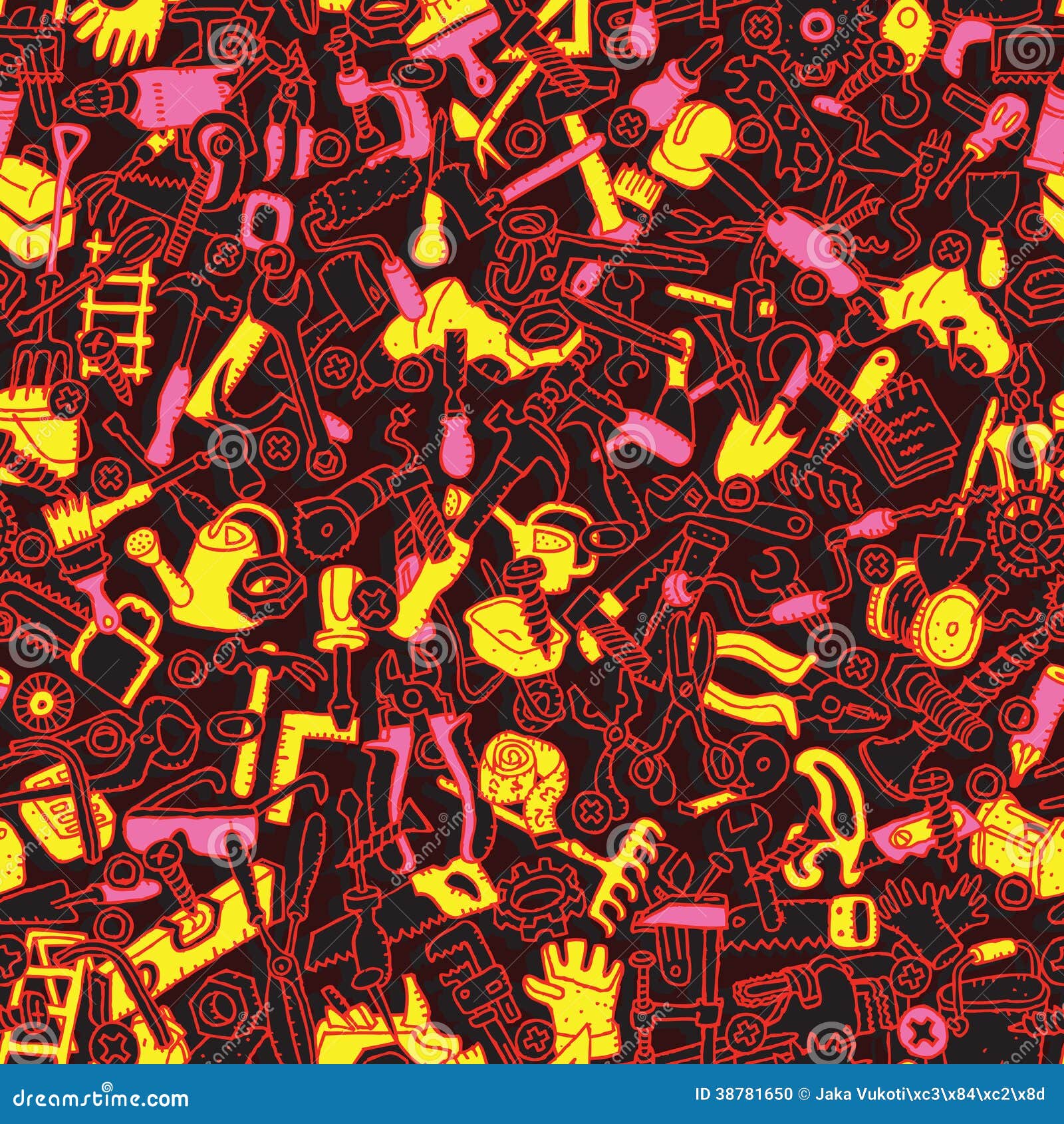 Tools seamless pattern stock illustration. Illustration of decoration ...