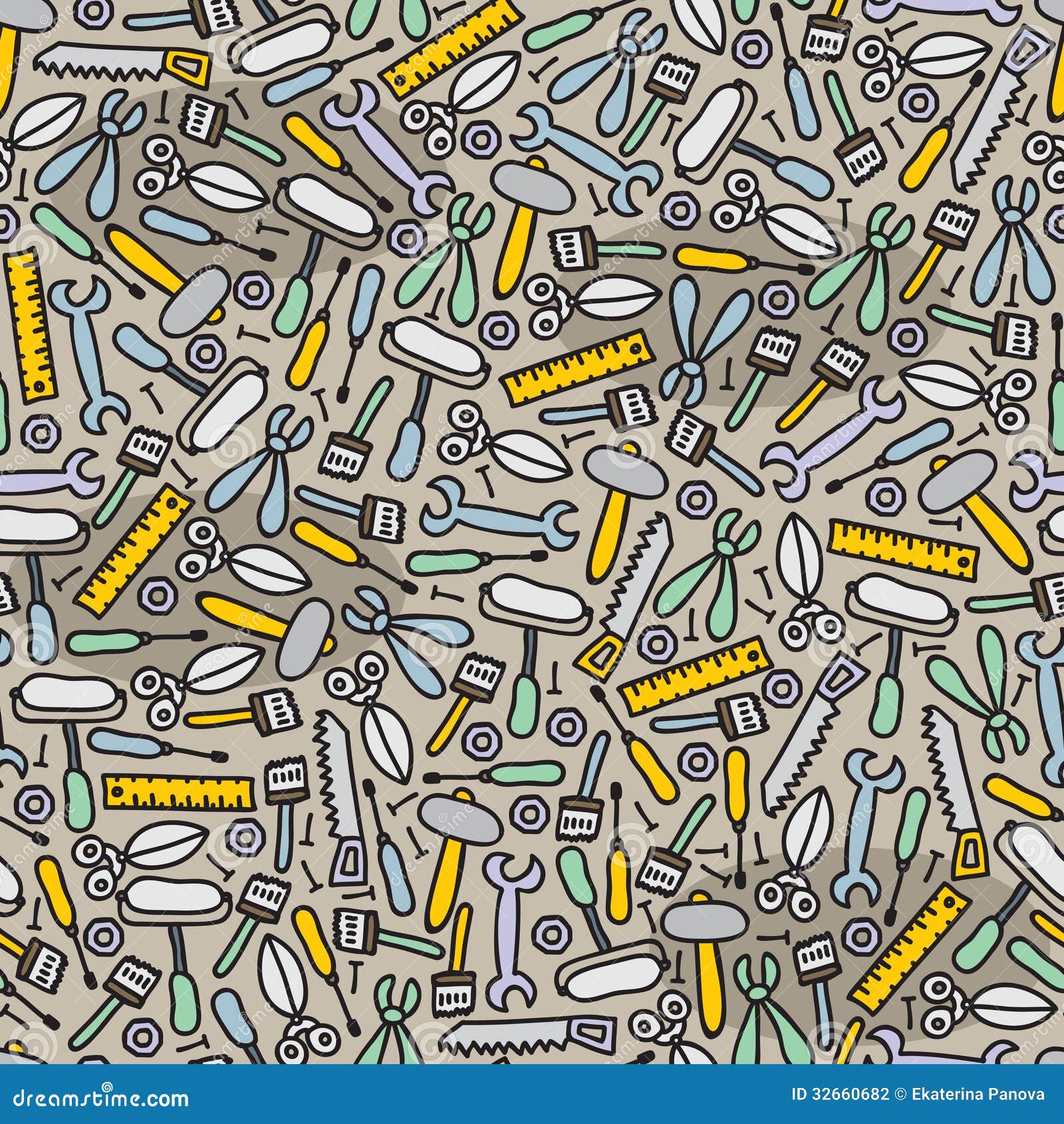 Tools seamless pattern. stock vector. Illustration of business - 32660682