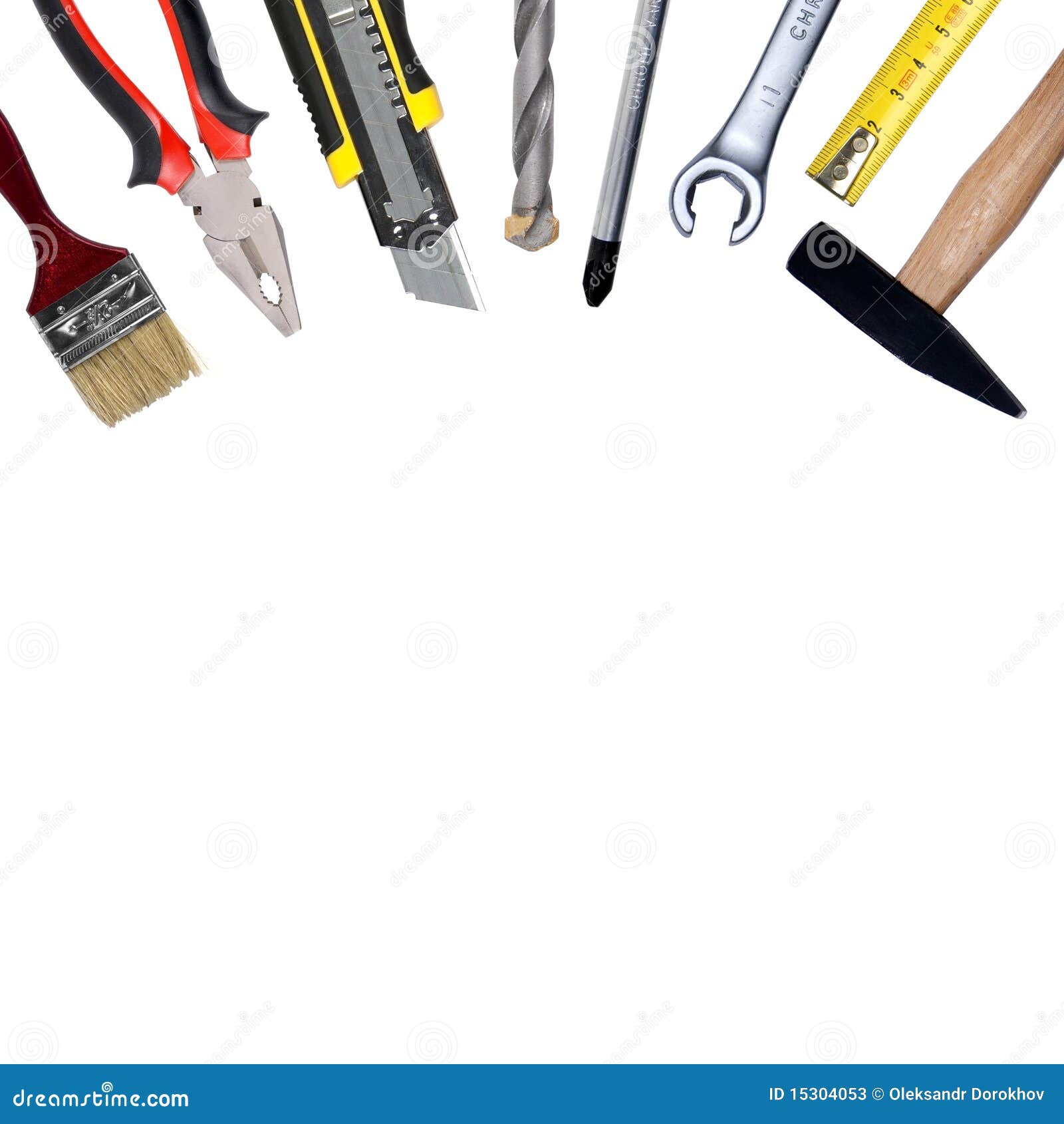 Tools set stock image. Image of instruments, frame, path - 15304053