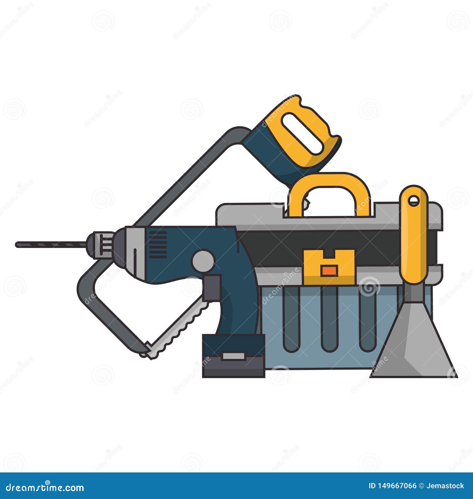 Tools Set Collection Workshop Icons Cartoon Stock Vector - Illustration ...