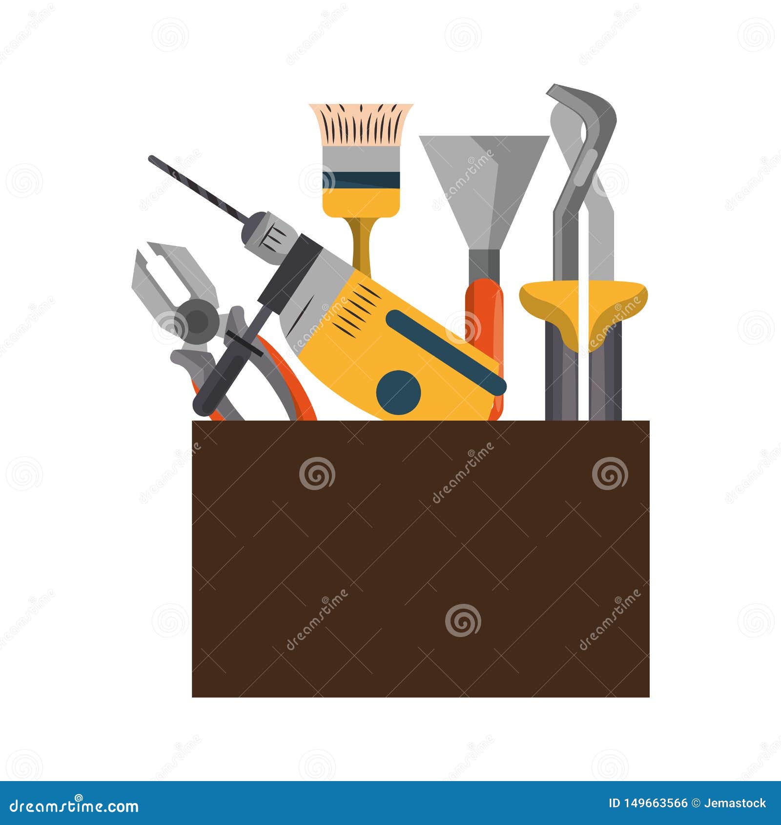 Tools Set Collection Workshop Icons Cartoon Stock Vector - Illustration ...