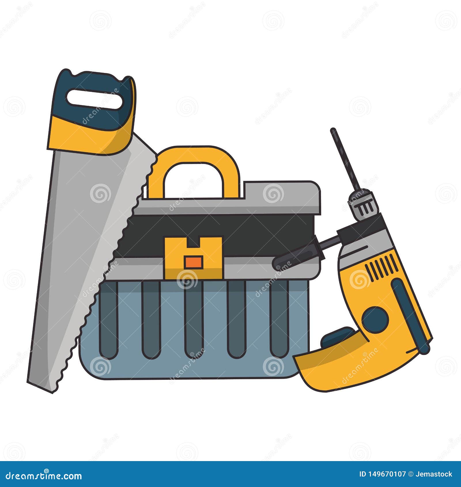 Tools Set Collection Workshop Icons Cartoon Stock Vector - Illustration ...