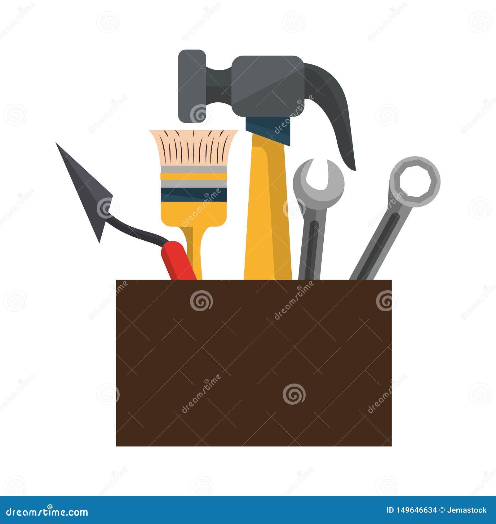 Tools Set Collection Workshop Icons Cartoon Stock Vector - Illustration ...